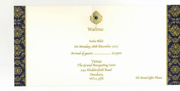 Card Inlay Text Examples - Royal Shaadi Cards Bradford