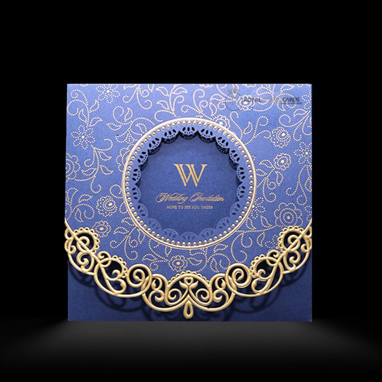 DLW11913 N Blue (New Arrival) Royal Shaadi card - Royal Shaadi Cards ...